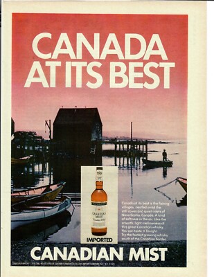 1972 Canadian Mist Vintage Print Ad Canada At Its Best Imported Whiskey ...