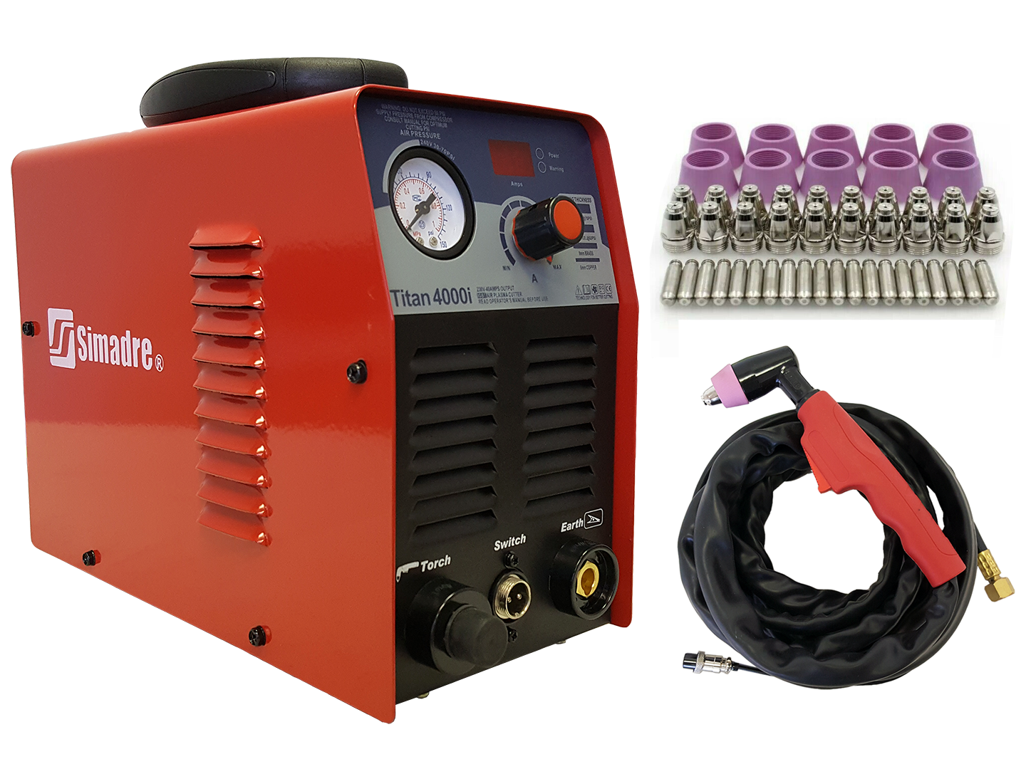 PLASMA CUTTER 13mm CUT TITAN 4000i IGBT 40A DC 220V 50 CONS SIMADRE NEW ...