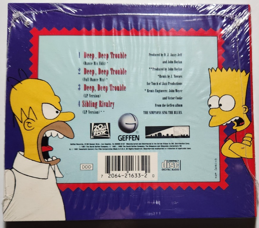 The Simpsons Featuring Bart & Homer - Deep Deep Trouble BRAND NEW CD ...