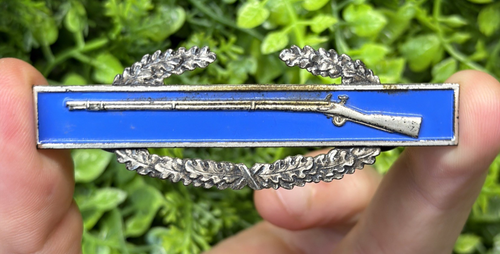 WWII Sterling Army CIB Combat Infantry Badge + back clips NICE SHAPE | eBay