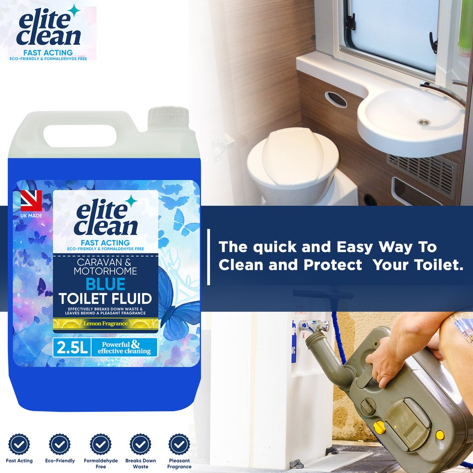 Caravan Toilet Chemical Blue Pink Rinse Fluid Solution Cleaner Caravan ...