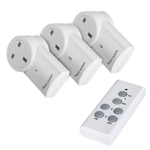 Wireless Remote Control Sockets Programmable Electrical UK Plug Outlet ...