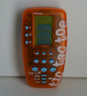 Radica Tic-Tac-Toe Electronic Handheld Game - 1998 - Orange - Tested ...