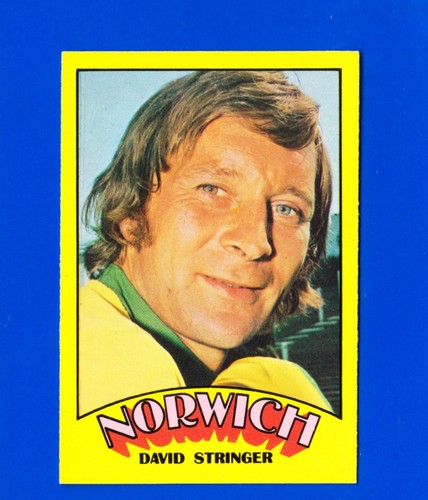 1974-1975 A&BC NORWICH CITY David Stringer #35 Crease-free SET BREAK S ...