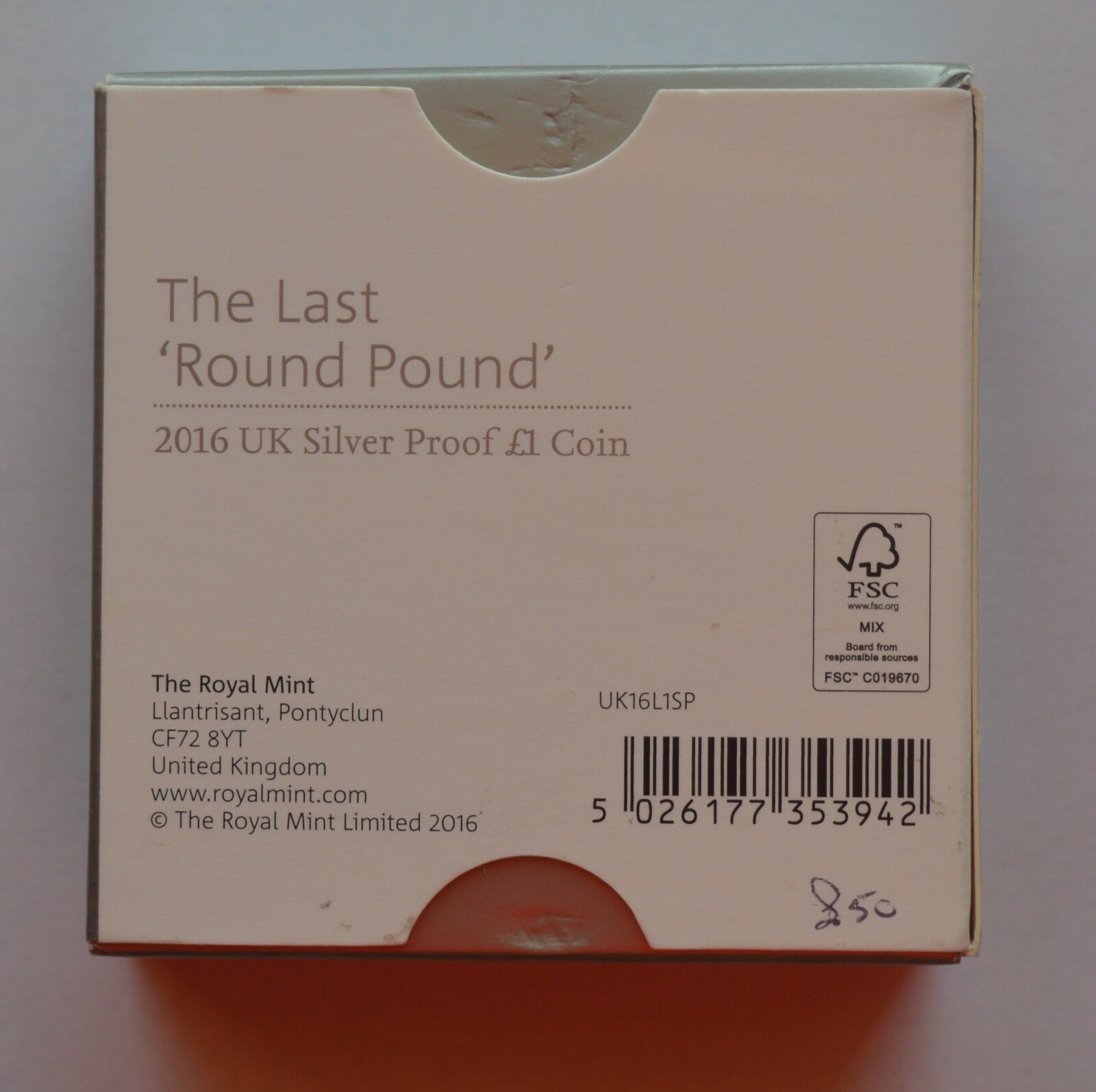 2016 The Last Round Pound UK Silver Proof £1 One Pound Coin Box + COA ...