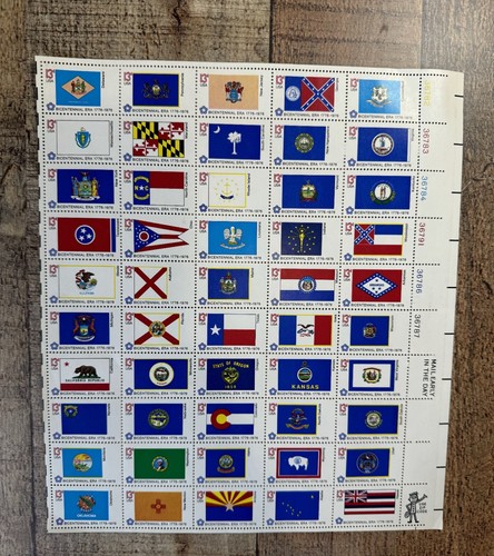 US SCOTT 1633 - 1682 FLAGS PANE OF 50 STAMPS 13 CENTS FACE | eBay