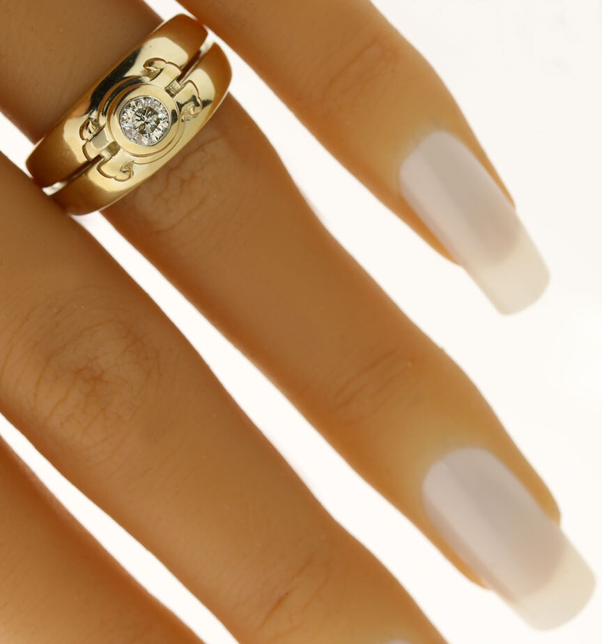 .37CT Diamond Solitaire Ring 14K Yellow Gold 8.4GM Size 7 | eBay