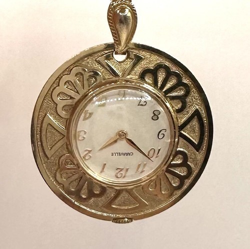 Vintage Caravelle 7 Jewels Pendant Watch Wind-Up Gold Plated. Tested ...