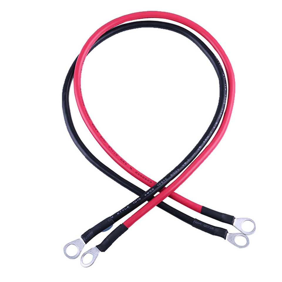 2PCS 8 AWG Gauge Copper Battery Cable Power Wire Car Marine Inverter RV ...