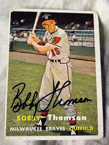 Bobby Thomson-1957 Topps #262-Milwaukee Braves Auto Autograph Signed | eBay