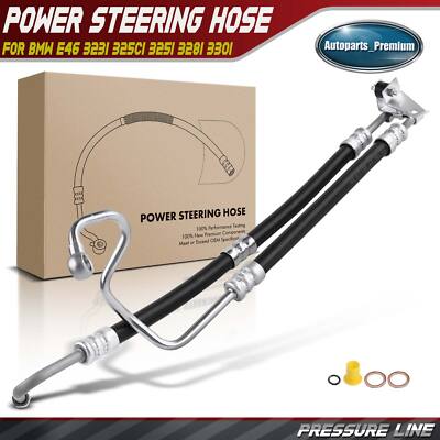 Power Steering Pressure Line Hose Assembly for BMW E46 323i 325ci 325i ...