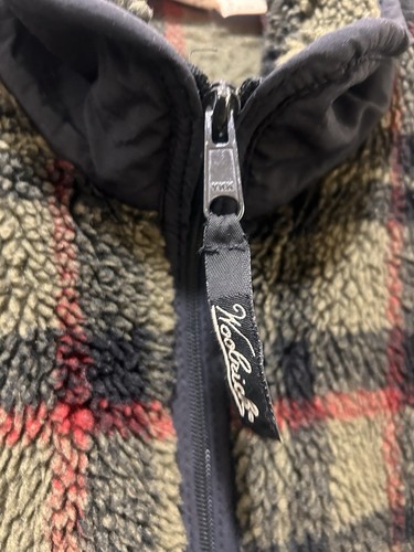 Vintage 90s Woolrich Fleece Jacket Mens L Full Zip Tartan Plaid Made In ...