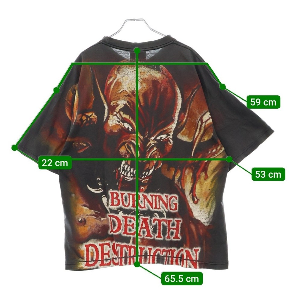 VINTAGE MANOWAR HELL ON STAGE TEE Double Sided Print T-shirt Short ...