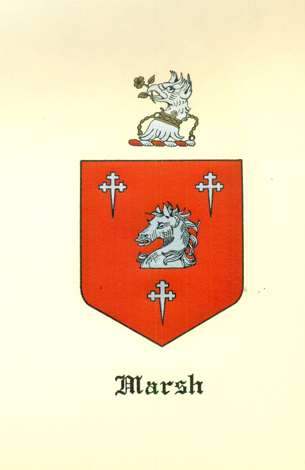 *Great Coat of Arms Marsh Family Crest genealogy, would look great ...