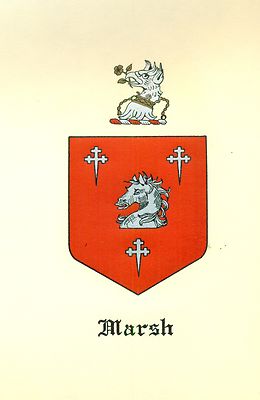 *Great Coat of Arms Marsh Family Crest genealogy, would look great ...