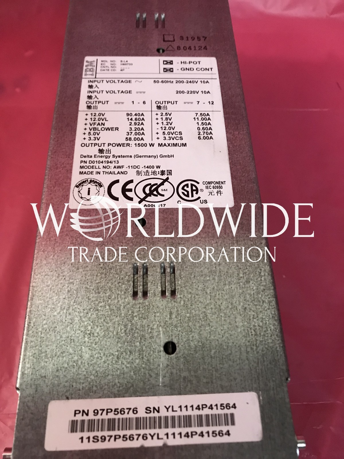 IBM 97P5676 FC 7888 1400W AC Power Supply for 9117-570 9117-MMA 9406 ...