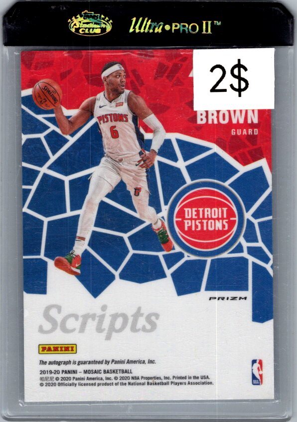 2019-20 Panini Mosaic #SC-BBR Bruce Brown Scripts | eBay