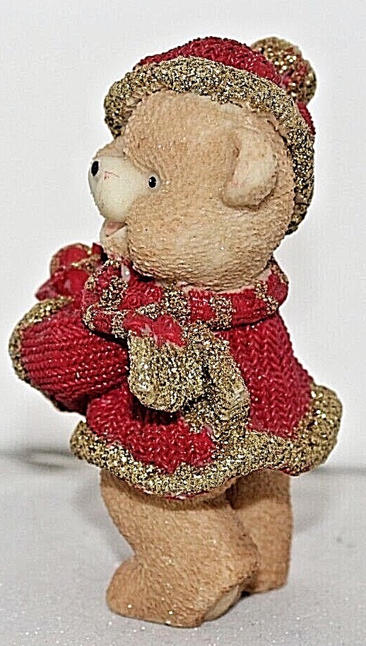 Hand Painted, Polyresin Christmas Teddy Bear Statue by Homewares P/L | eBay