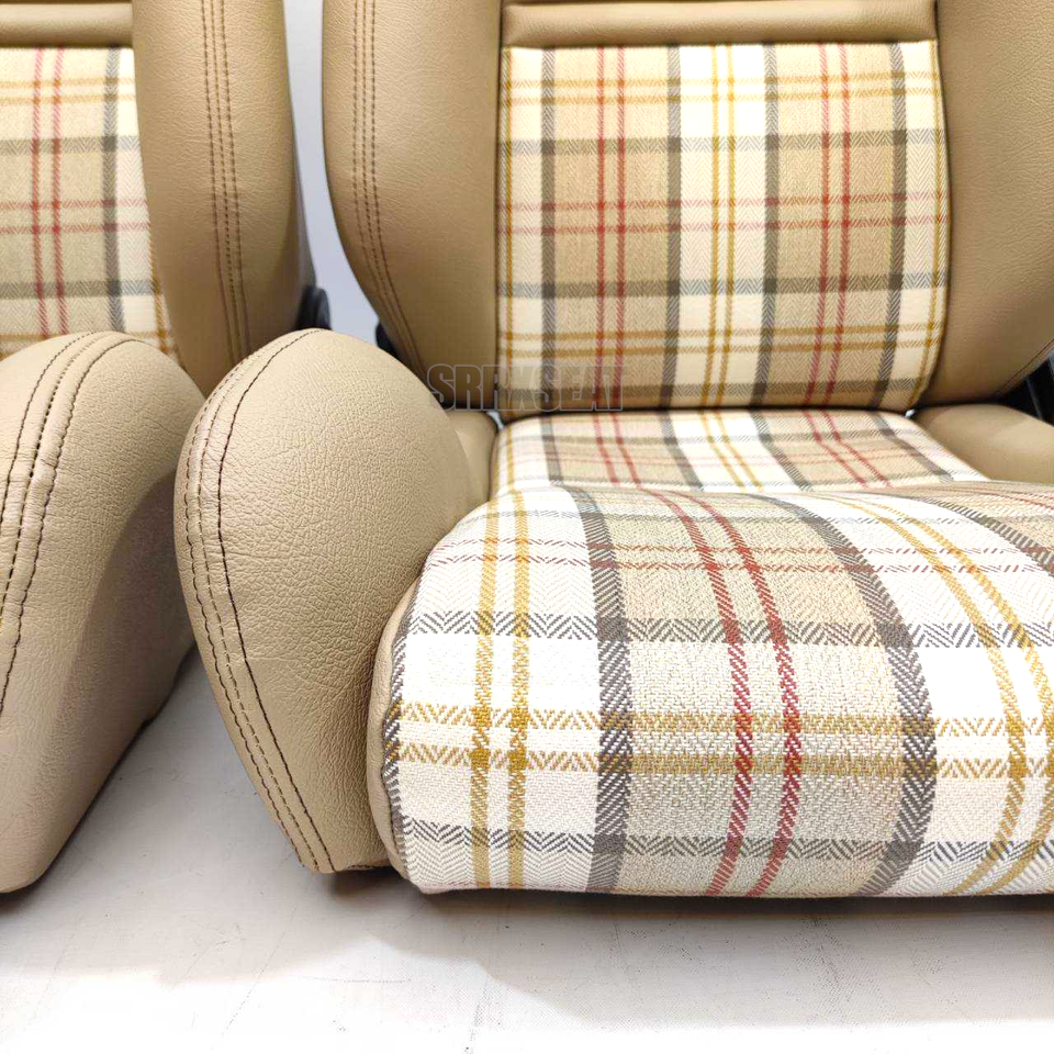 【1 PAIR】AUTHENTIC RECARO LSB TAN TARTAN Very Good Condition | eBay