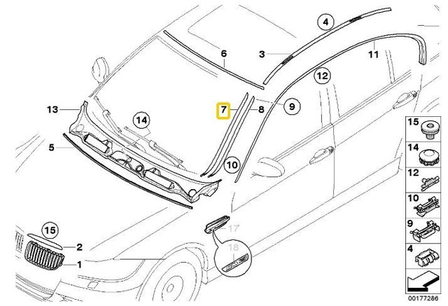 BMW 51137265164 Genuine OEM Drip Molding for sale online | eBay