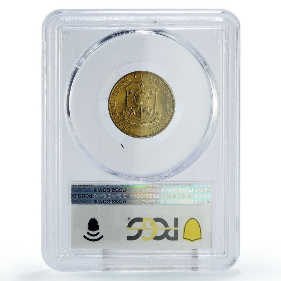 Philippines 5 centavos Regular Coinage Liberty KM-187 MS66 PCGS brass ...