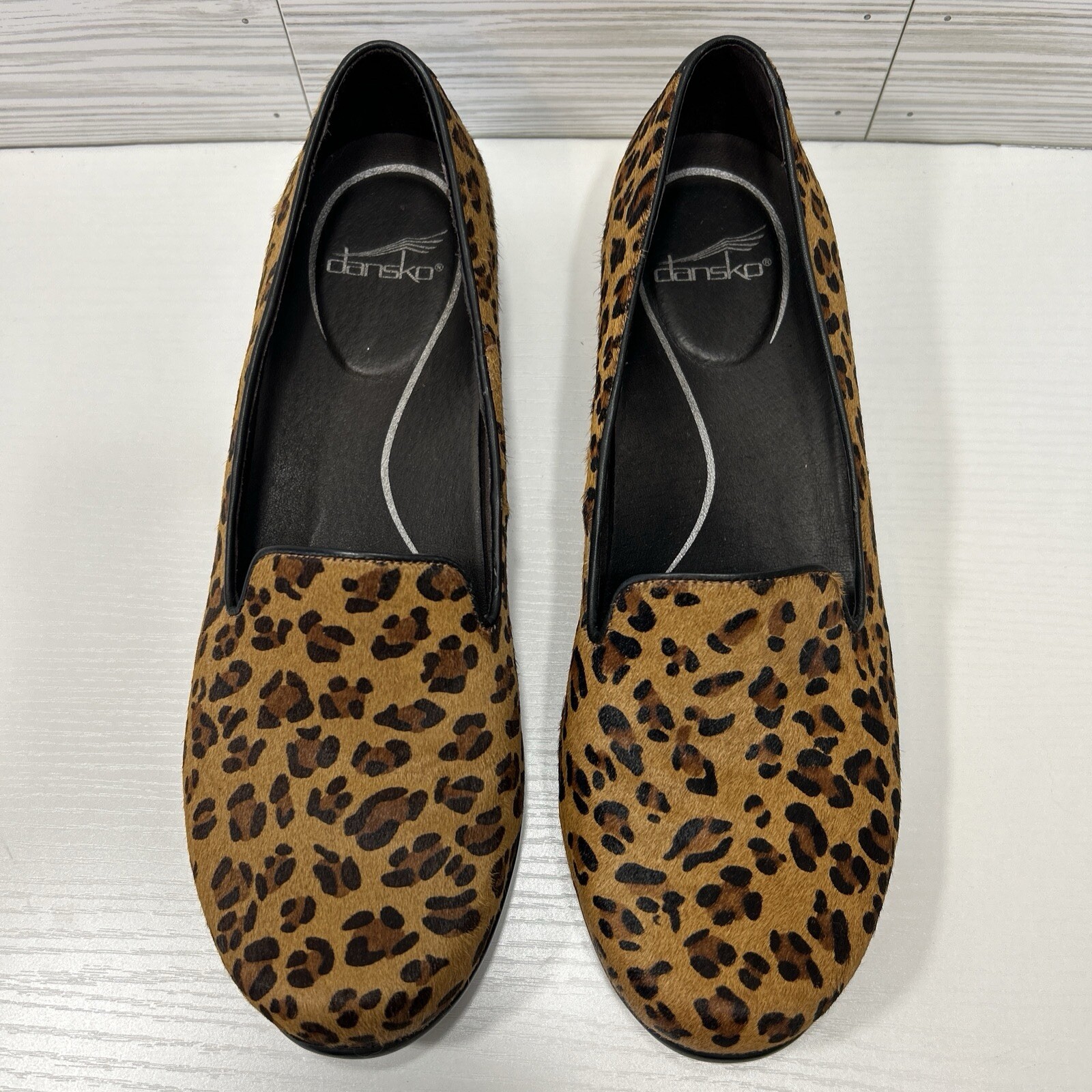 Dansko Loafers 10-10.5M Olivia Leopard Print Calf Ha… - Gem