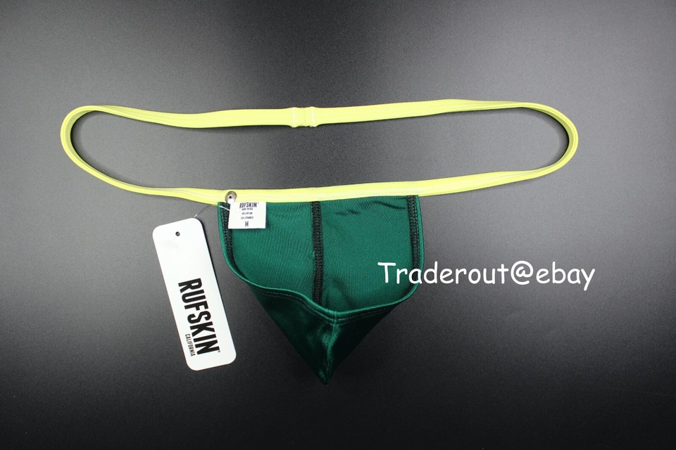 Rufskin Men Emerald Green sling swim Pouch Backless swimwear size L | eBay