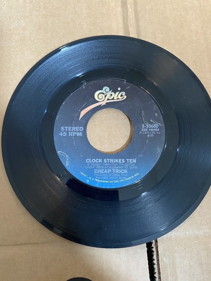 Cheap Trick I Want You To Want Me, Clock Strikes Ten 7" Single 45 RPM ...