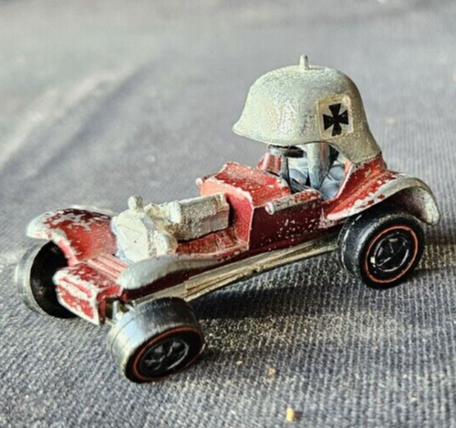 Vintage Hot Wheels 1969 Red Baron Redline Red WW1 Helmet Made In Hong ...