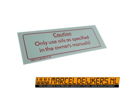 Mercedes Sticker Decal 0005842740 Caution! W113 W198 | eBay