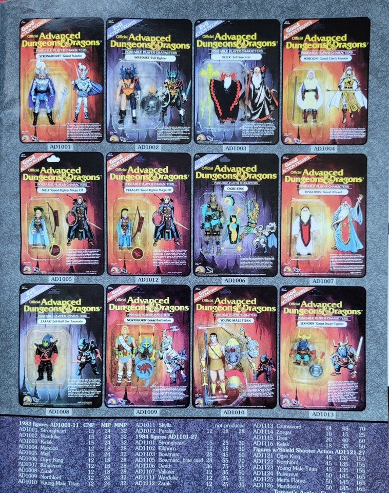 1999 ADVANCED DUNGEONS & DRAGONS Action Figures / Toys = 2pg Promo ...