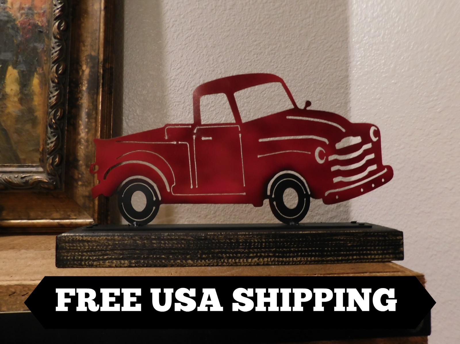 Red Chevy Truck Stand, Old Chevrolet Truck, Chevrolet, Gifts for Him ...