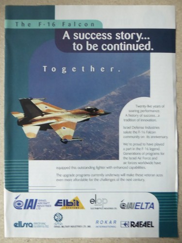 2/1999 PUB IAI ISRAEL AIRCRAFT ELBIT RAFAEL ELOP IMI F-16 FALCON ...