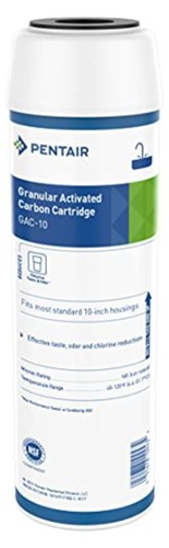 Pentair GAC-10 Carbon Water Filter, 10-Inch, Under Sink Granular ...