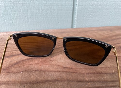VINTAGE 1970 B&L RAY BAN L1004 WPAR BLACK/GOLD SUNGLASSES | eBay