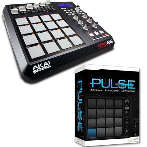 Akai MPD26 MPC DRUM Pad Controller USB MPD 26 MPC26 w/ Sonivox PULSE ...