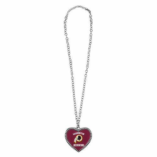 WASHINGTON REDSKINS LARGE CRYSTAL HEART NECKLACE | eBay