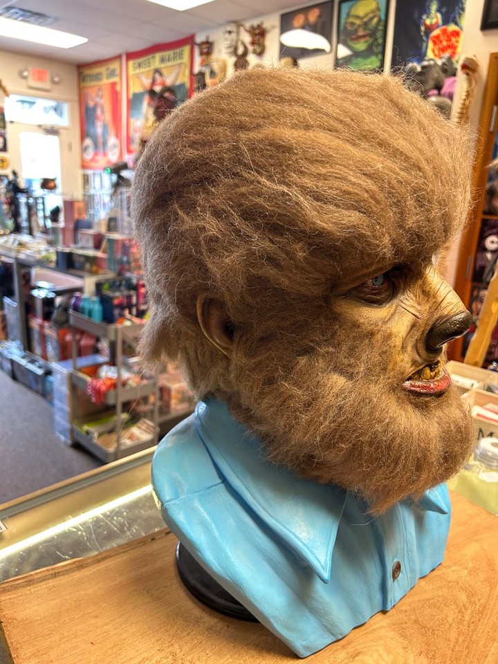 Retired Howard S studio Wolfman resin bust /natural hair /glass eyes ...