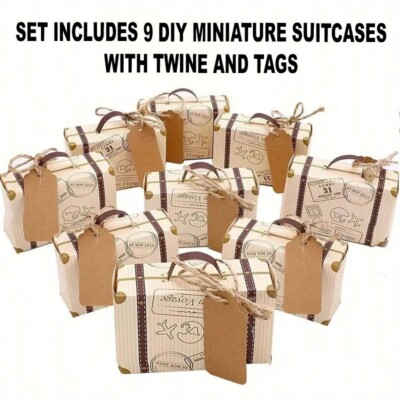 9 DIY MINIATURE PAPER TRAVEL SUITCASES TAGS FOR CRUISING RUBBER DUCKS ...