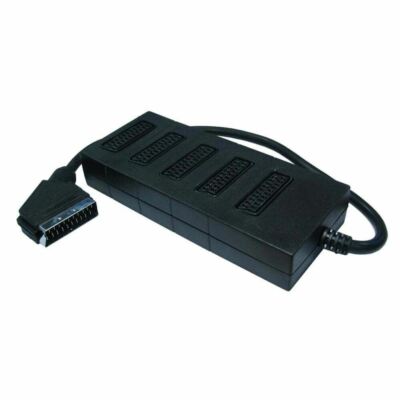 5 Way SCART Lead/Cable/Wire Splitter Box Use 5 Devices in 1 Socket ...