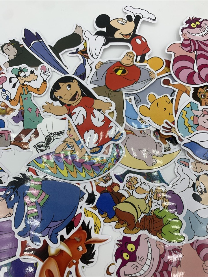 Disney Pixar Sticker Lot- 60-100 Sticker! Mickey Disney Princess Lion ...