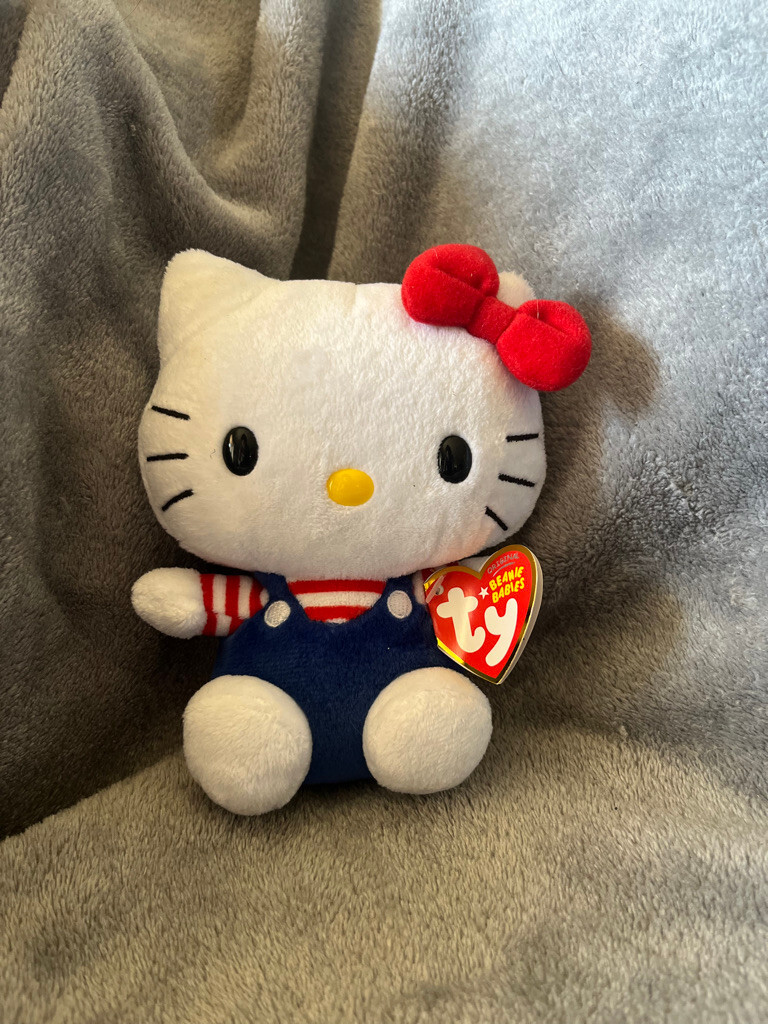 Ty beanie baby hello kitty blue overalls | eBay