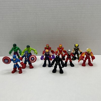 Imaginext Marvel Super Hero Action Figure Lot OF 11 HULK WOLVERINE IRON ...