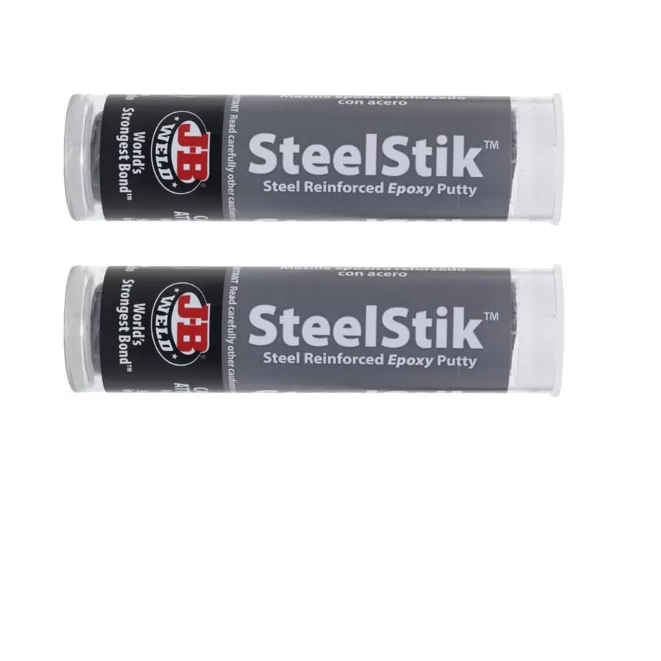 2x Steelstik 900 PSI By JB Weld Steel Reinforced Epoxy Putty Cures In 1 ...