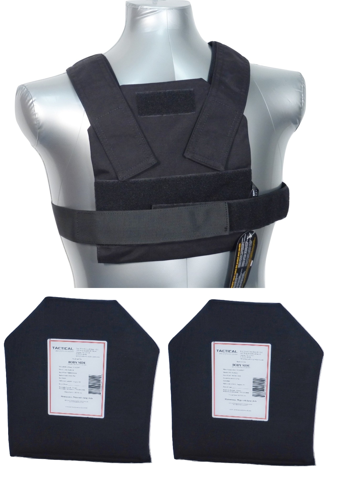 Tactical Scorpion Level IIIA Soft Body Armor Bobcat 8x10 Concealed Vest ...