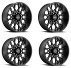 Set 4 22" Vision Off-Road 412 Rocker Satin Black Wheels 22x10 8x170 ...