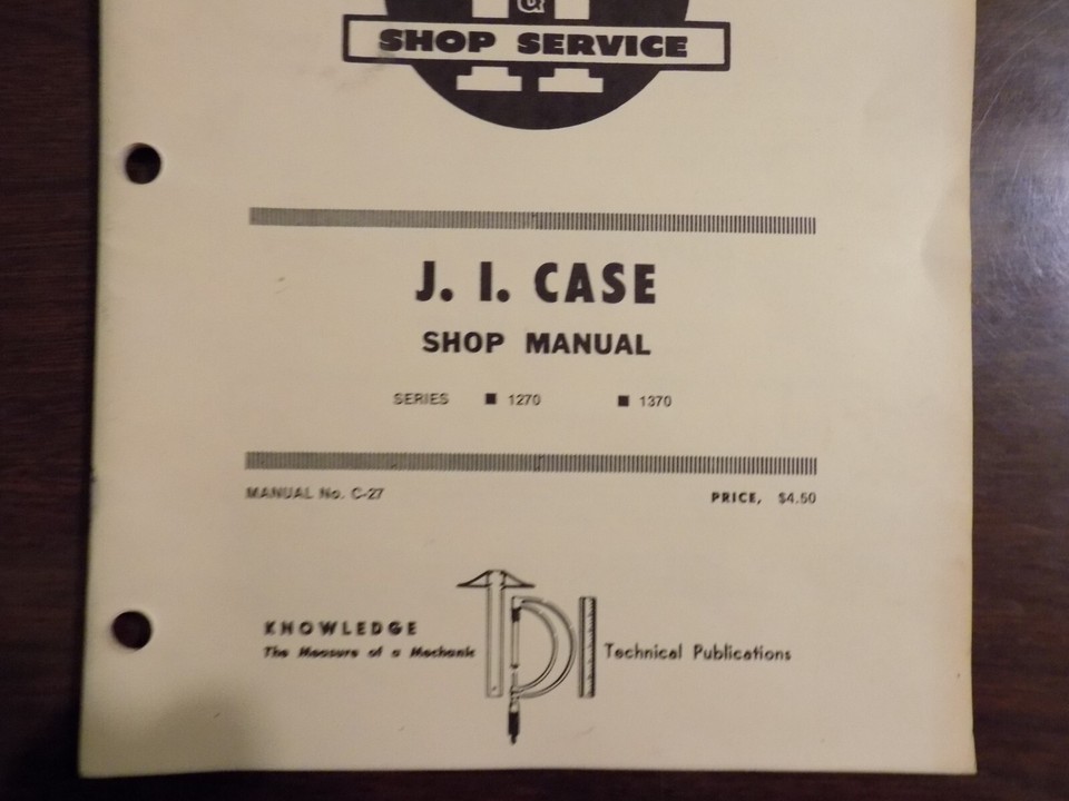 J.I. Case I&T Shop Manual | eBay