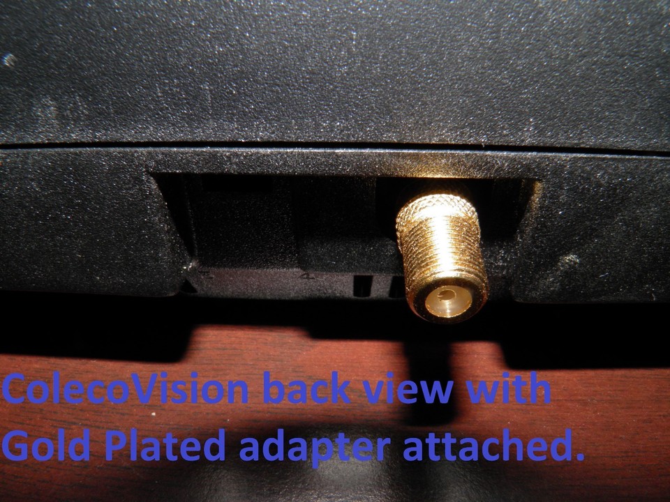 Gold RF TV adapter for ColecoVision,ADAM,ATARI,Commodore,Sega, and many ...