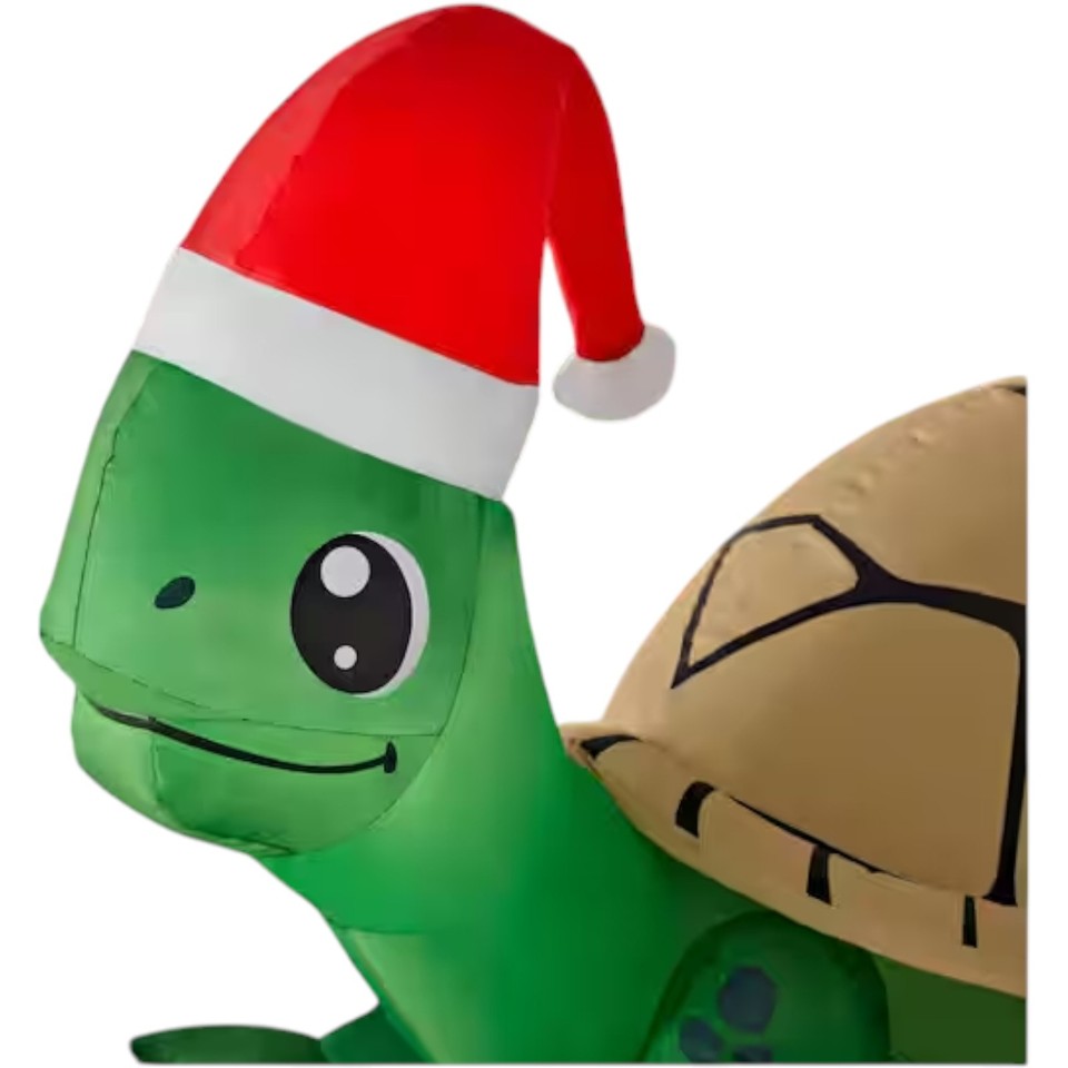 3 Ft Turtle LED Christmas Inflatable Lights Up Coastal Tropical Beach ...