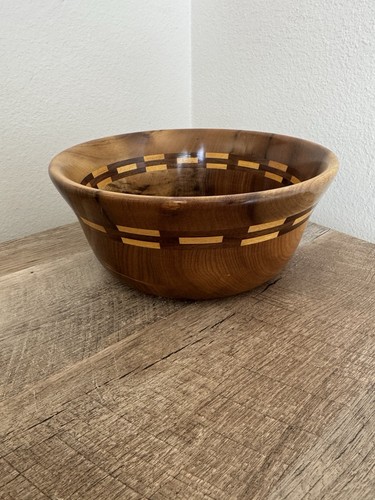 Handmade Wood Bowl Rick’s Wooden Designs Serving Round 9” Segmented ...